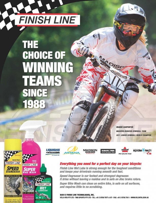 Finish Line - Bicycle Lubricants and Care ProductsAdvertisements